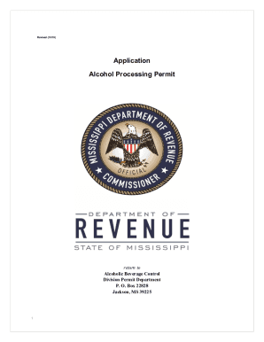 Fillable Online Application Alcohol Processing Permit Fax Email Print ...