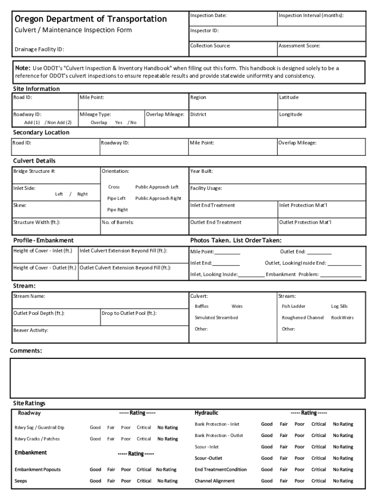 Fillable Online prod.oregon.govodotGeoEnvironmentalOregon Department of ...