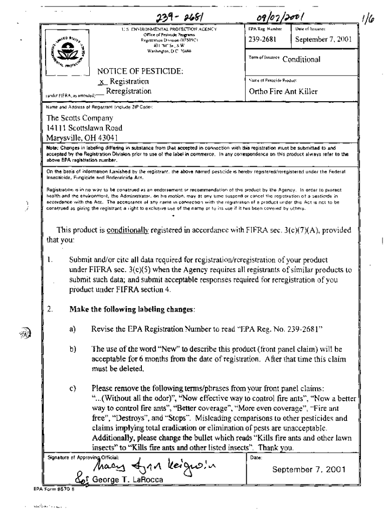 Fillable Online U.S. EPA, Pesticide Product Label, ORTHO FIRE ANT ...