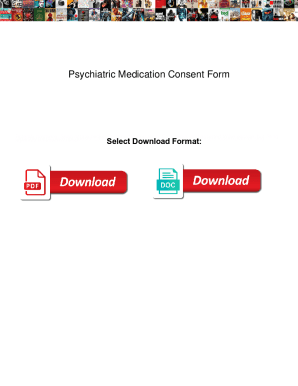 Fillable Online Psychiatric Medication Consent Form. Psychiatric ...