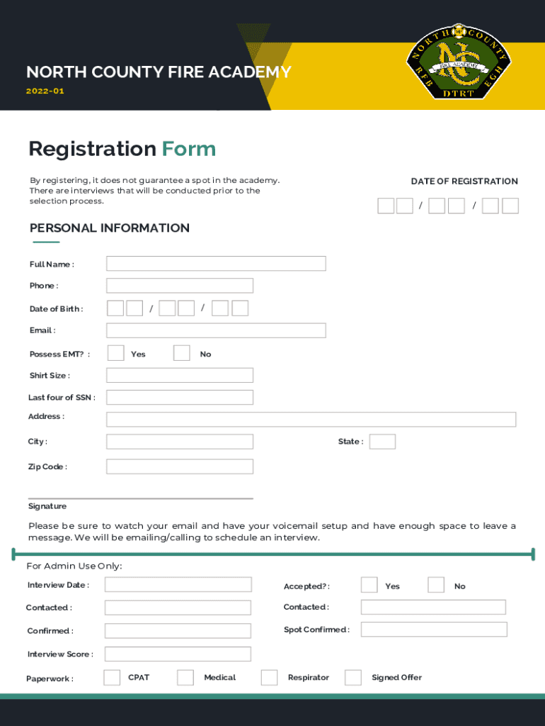 Fillable Online North County Fire EMSHow to Apply for National Fire Academy CoursesNorth County ...