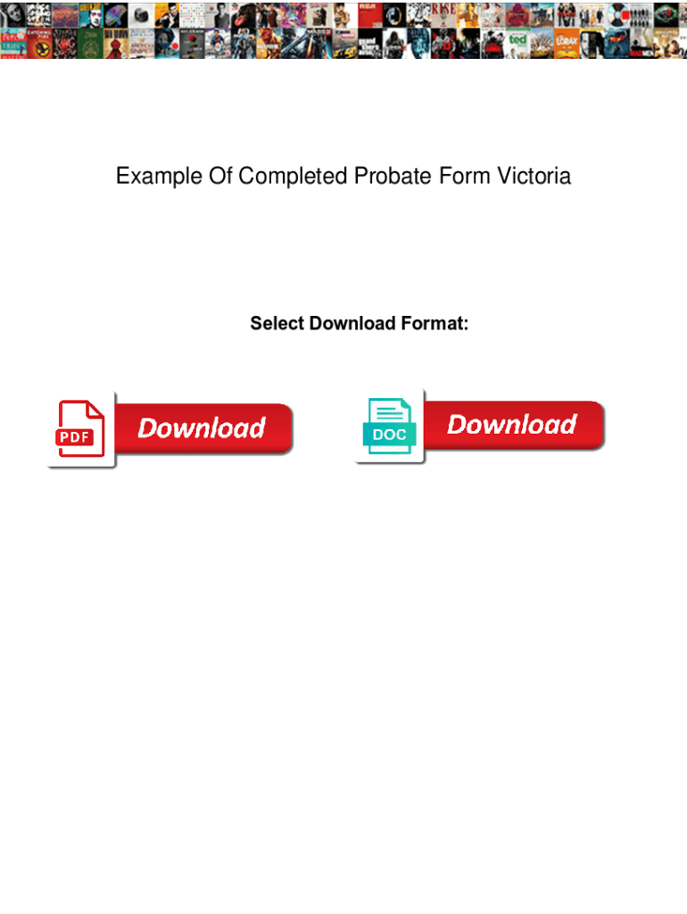 Fillable Online Example Of Completed Probate Form Victoria. Example Of ...