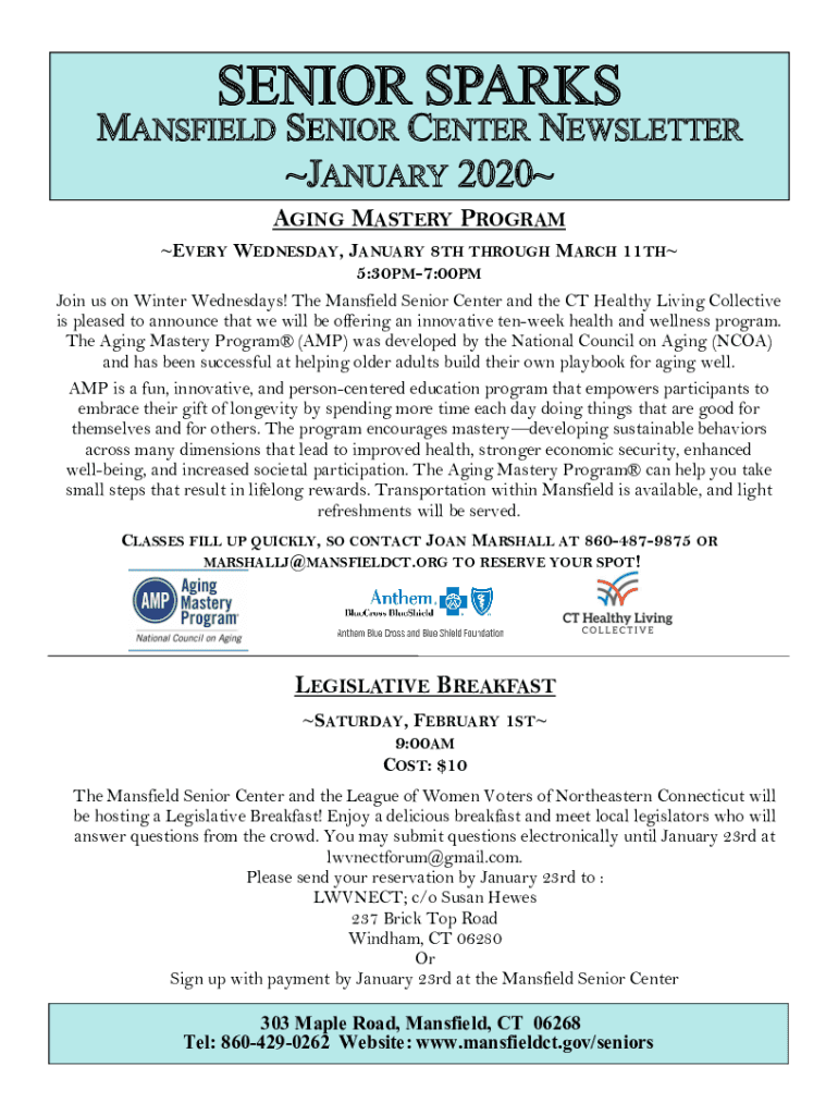 Fillable Online seniorcenterct.orgaging-mastery-programAging Mastery ...