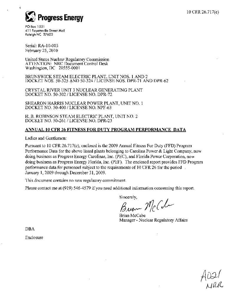 Fillable Online Progress Energy Carolinas, Inc., and Progress Energy ...