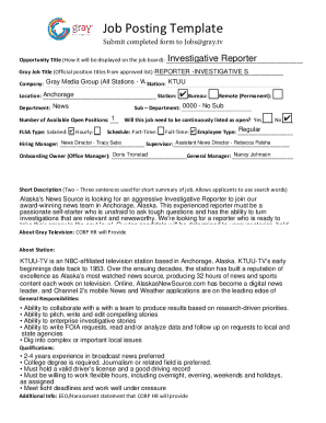 Fillable Online UKG Job Posting Template 2.25.21 Fax Email Print ...