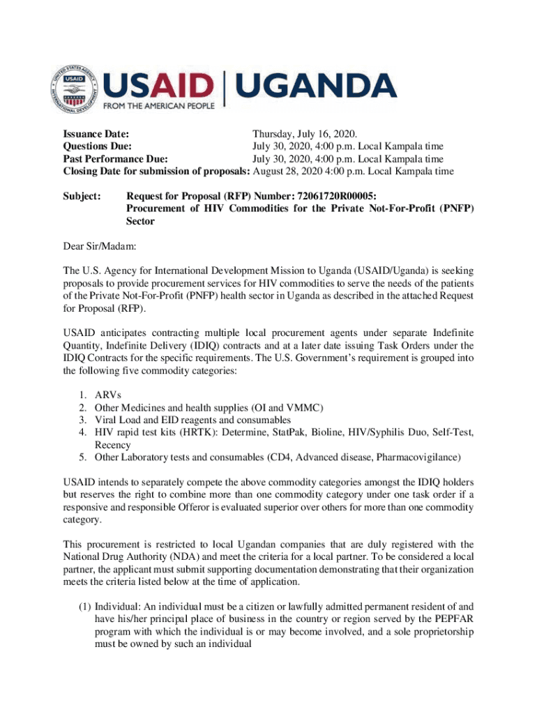 Fillable Online Issuance Date: Subject: Request for Proposal (RFP) Number ... Fax Email Print ...