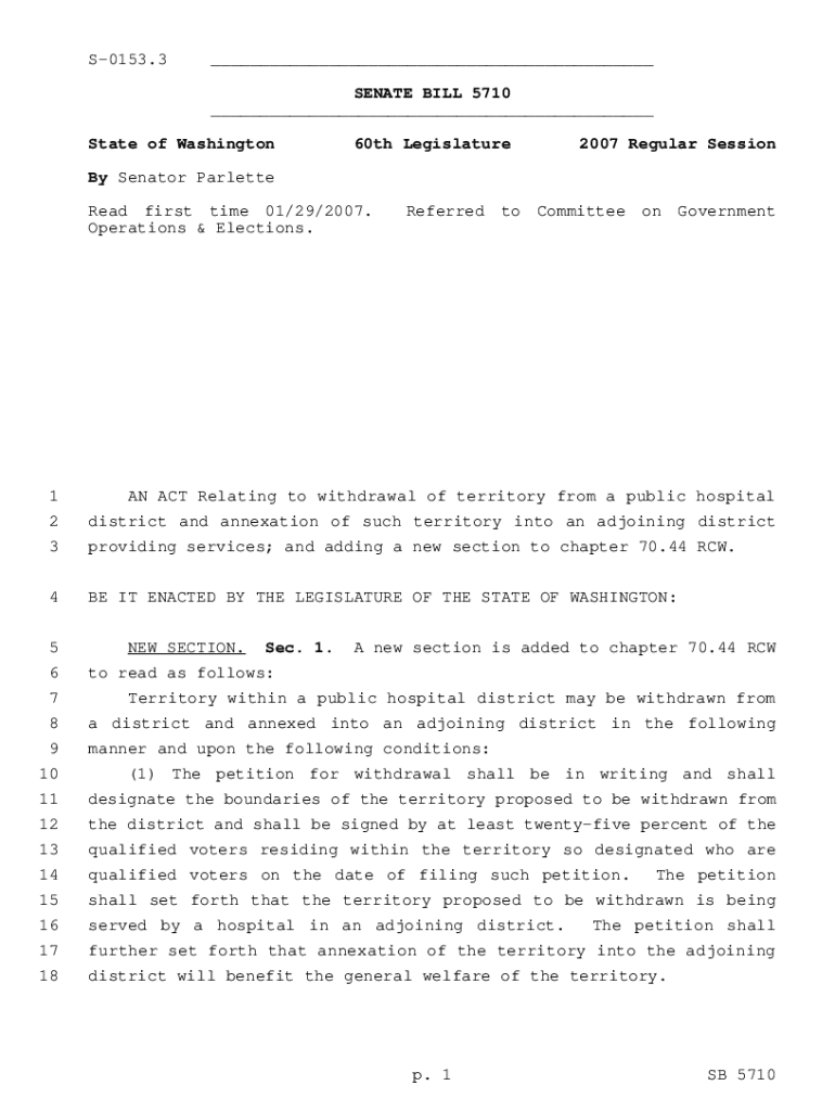 Fillable Online apps leg wa S-0153.3 SENATE BILL 5710 State of W Fax ...