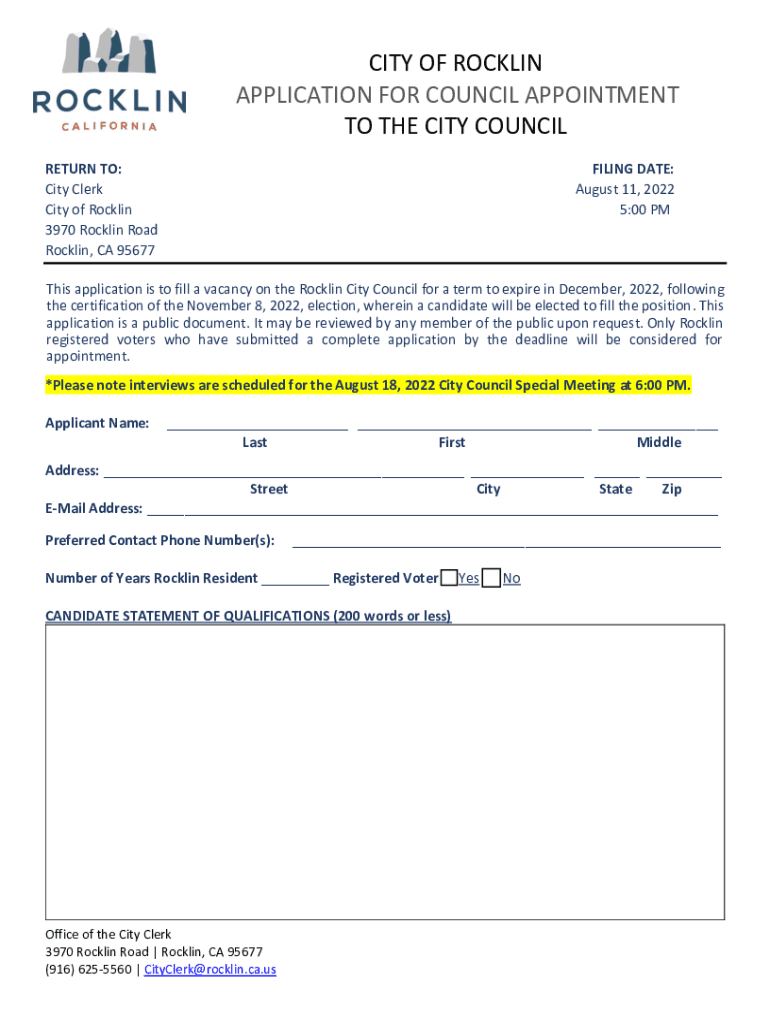 Fillable Online www.greatersacramento.comcity-of-rocklinCity of Rocklin - The Greater Sacramento ...