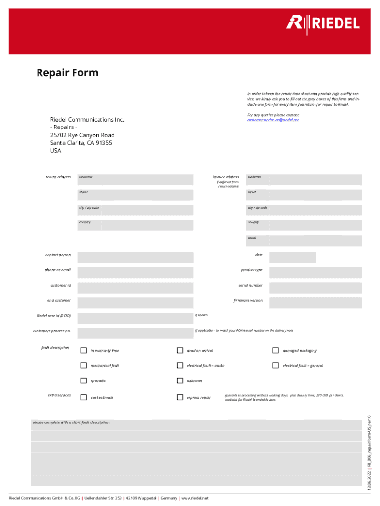Fillable Online Computer Repair Work Order Form TemplateJotformRepair ...