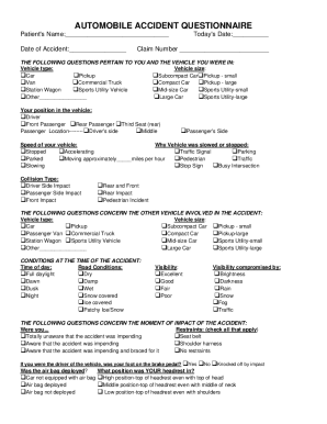 Fillable Online 21+ Accident Questionnaire Templates in PDFDOCFreeCar ...