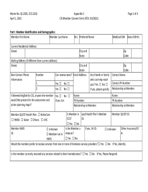 Fillable Online CIS Member Consent Form (REV. 03/2021) Fax Email Print ...