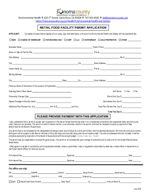 Fillable Online Food Facilty Operating Permit Application. Food Facilty ...