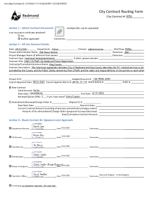 Fillable Online PDF City Contract Routing Form - Redmond.gov Fax Email ...