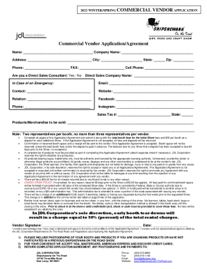 Fillable Online PDF COMMERCIAL VENDOR Service Agreement Fax Email Print - pdfFiller