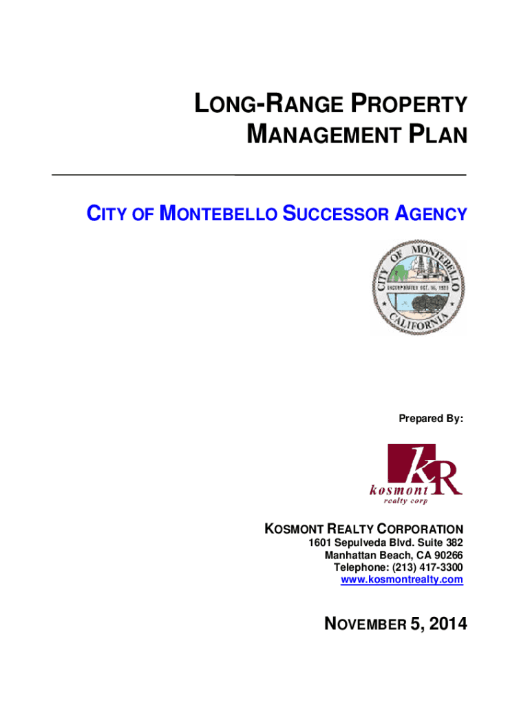 Fillable Online file lacounty LONG-RANGE PROPERTY MANAGEMENT PLAN CITY ...