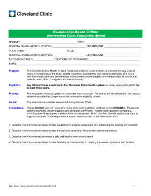 Fillable Online my clevelandclinic my.clevelandclinic.org-scassetsQuality and Safety Award ...