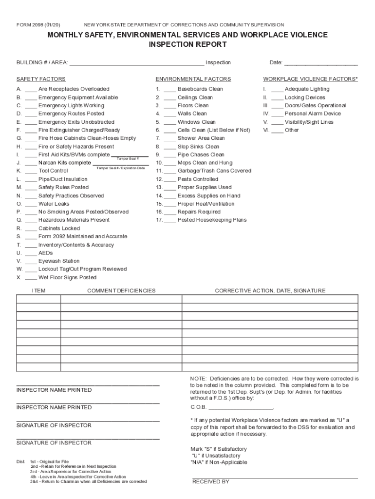 Fillable Online doccs ny doccs.ny.govdirectivesfrm2098NEW YORK STATE ...