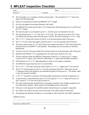 Fillable Online www.dot.nd.govdivisionsmaintenance5 MFLEAT Inspection ...