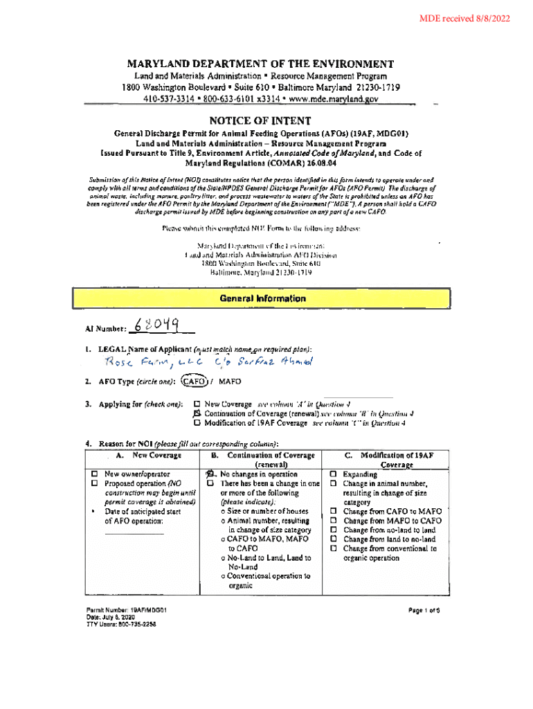 Fillable Online mde maryland mda.maryland.govPagesnutrientmanagementNutrient Management ...