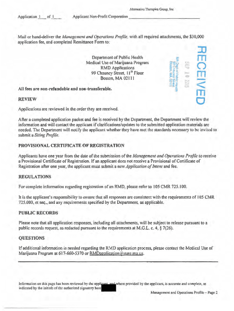 Fillable Online Commonwealth Alternative Core Inc. 3 Application of ...