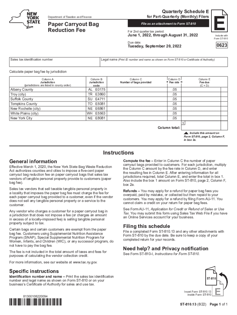 Fillable Online Fillable Online Attach this schedule to Form ST-810 ...