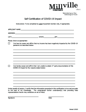 Fillable Online Updated HOME Sample Self-Certification of Income Form ...