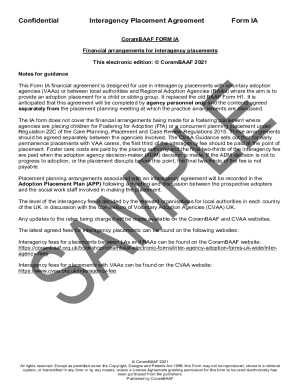 Fillable Online corambaaf org PDF Confidential Interagency Placement ...