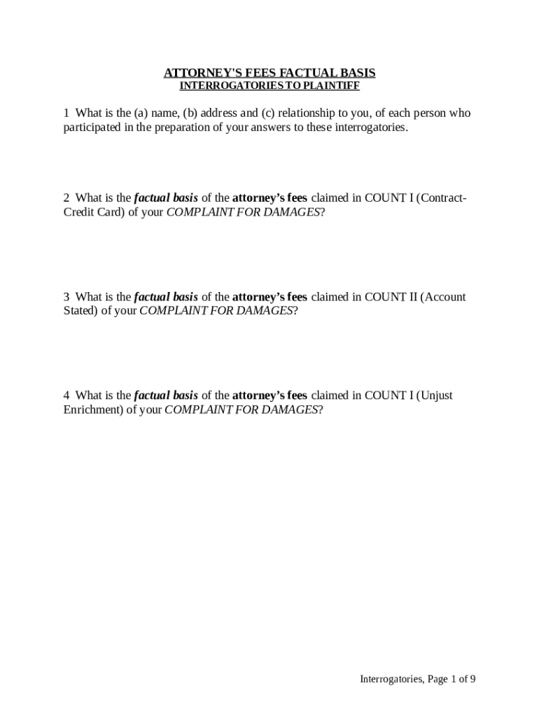 Fillable Online library nclc Sample Answers to InterrogatoriesMaryland ...