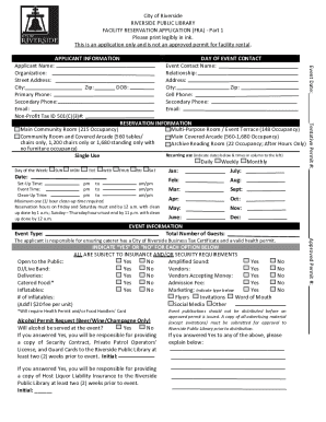 Fillable Online 21-1045 - Facility Reservation Application and Rules and Regulations Fax Email ...