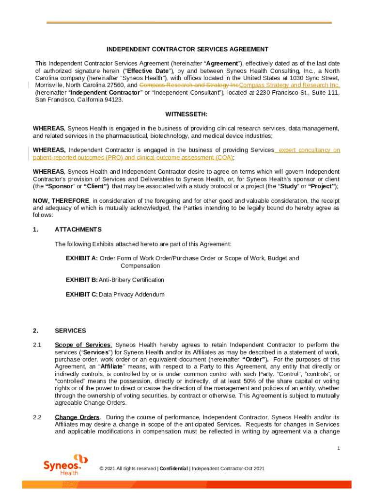 sample contract agreement for services rendered - Page 2 - CocoDoc Doc ...
