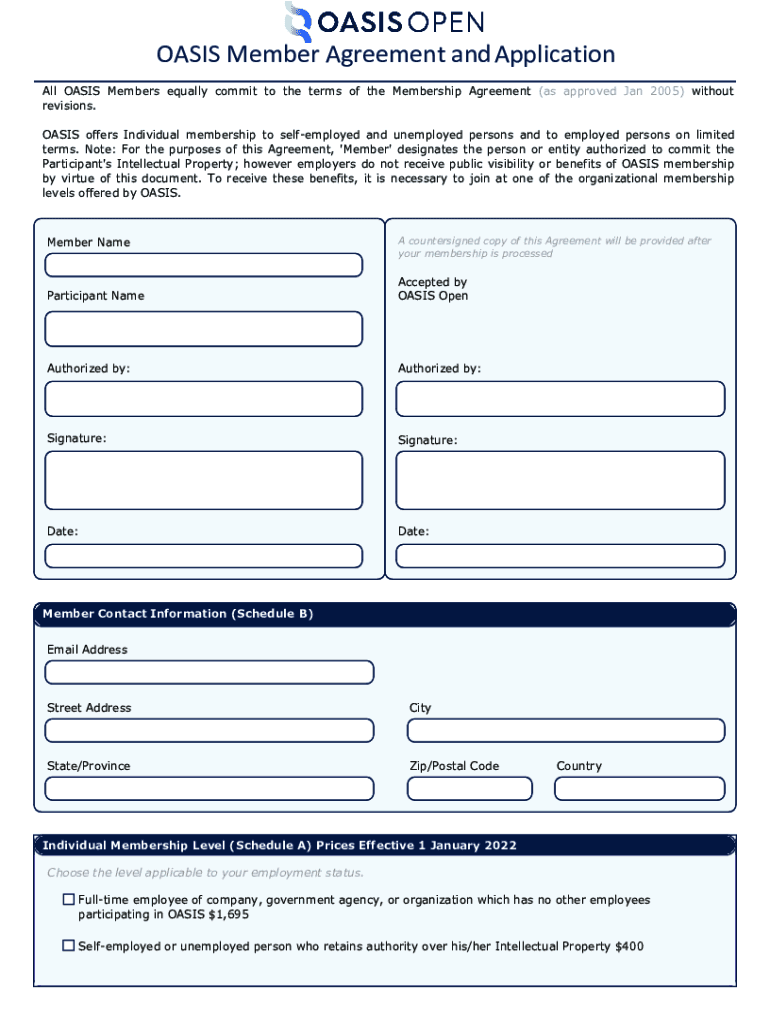 Fillable Online 31. Membership Application Processes - oasis-open.org ...