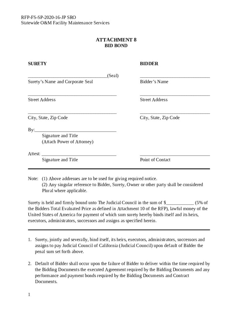 BID BOND OMB Control Number: 9000-0045 (See instructions on ... - GSA ...