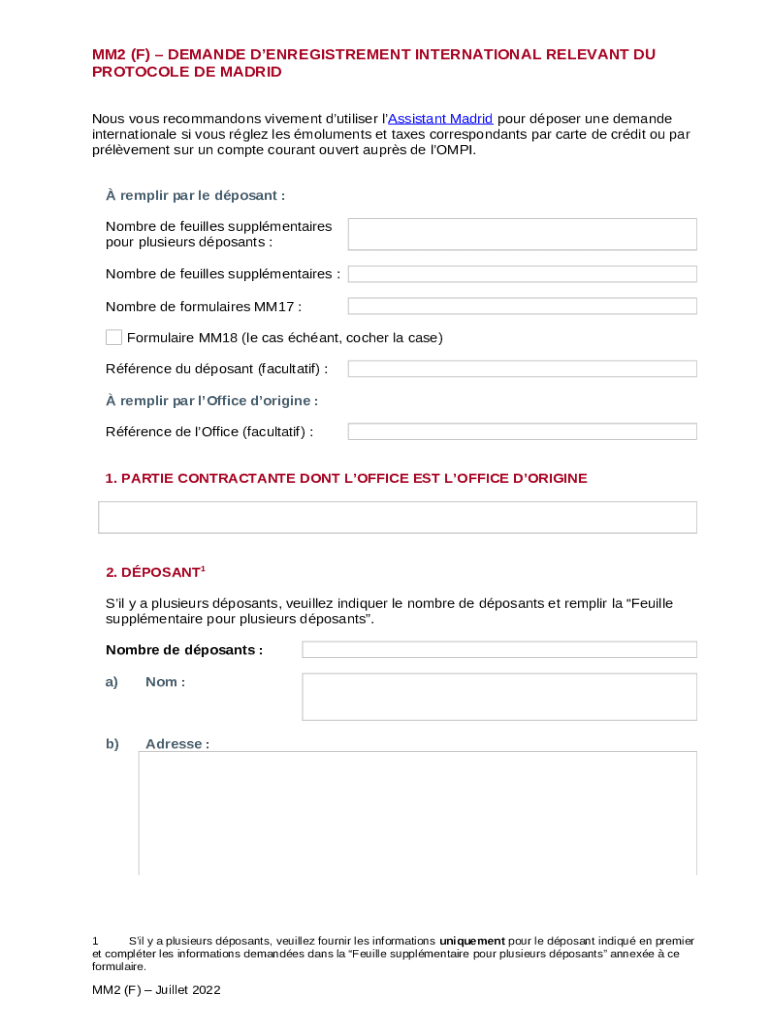 MM2 (F). Wipo Templates Doc Template | pdfFiller