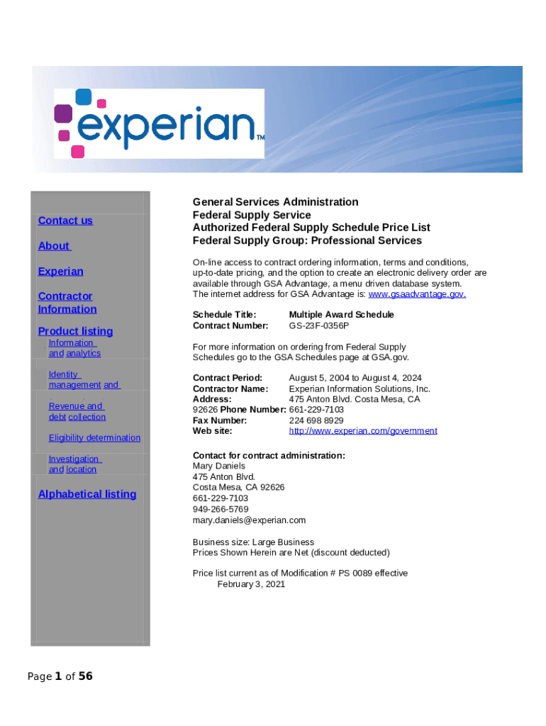 GENERAL SERVICES ADMINISTRATION FEDERAL SUPPLY SERVICE Authorized ...