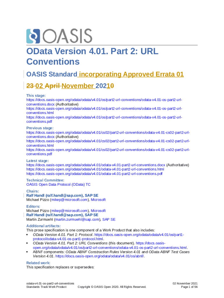 Standards Archive - OASIS Open Doc Template | pdfFiller