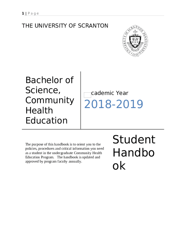 Bachelor of Science, Community Health Education - University of ...