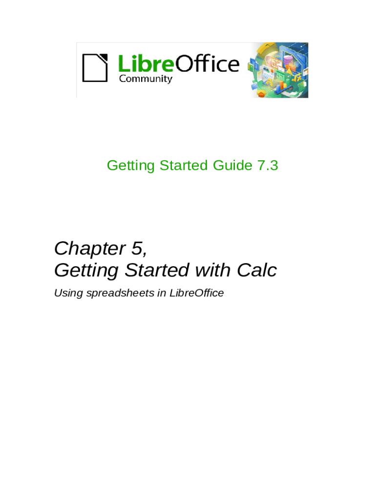 Fillable Online wiki documentfoundation Chapter 5, Getting Started with Calc - The Document ...