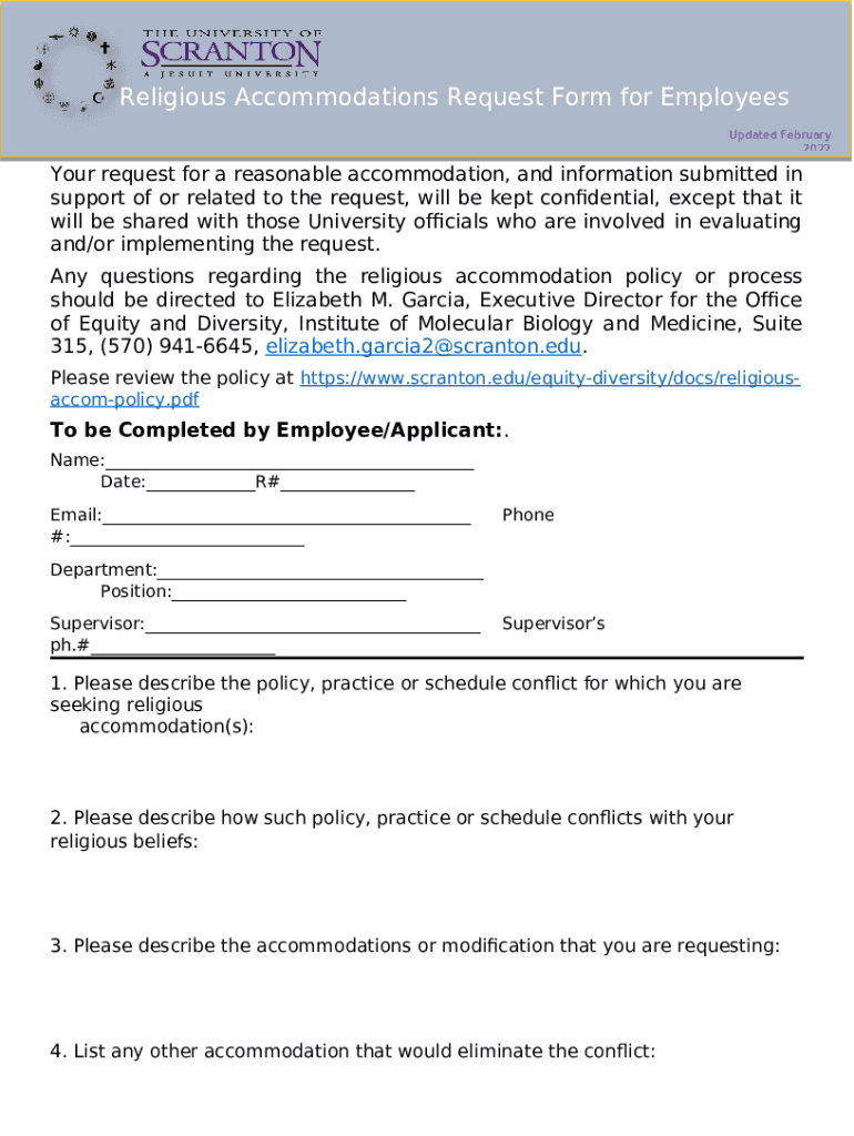 Request For Reasonable Accommodation - Confidential - California Doc Template | pdfFiller