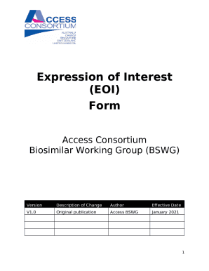 Expression of Interest (EOI) Request - GOV.UK Doc Template | pdfFiller