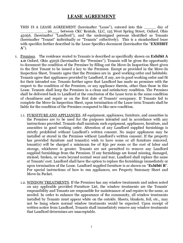 Fillable Online Lease Agreement - Lease Agreement - Free Search. - RealDealDocs Fax Email Print ...