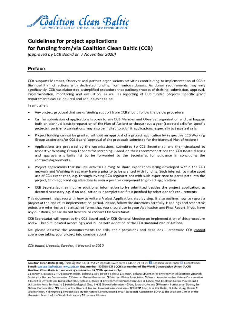 Fillable Online Guidelines for applications Fax Email Print - pdfFiller