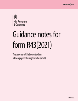 Fillable Online R43(Notes) 2021. Guidance notes for form R43 (2021) Fax ...