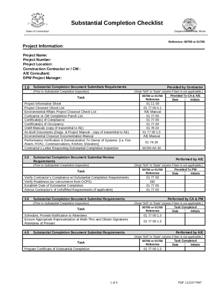 01770 OCPS CP 1400 Proj.Closeout Checklist Doc Template | pdfFiller