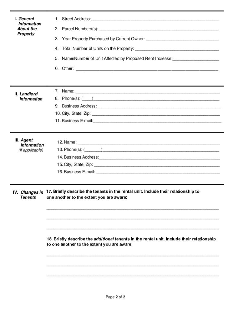 Fillable Online CITY OF SAINT PAUL RENT STABILIZATION - Landlord ...