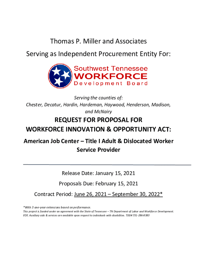 Fillable Online Thomas P. Miller and Associates Serving as Independent ...