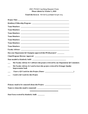 QIPS Coaching Request Doc Template | pdfFiller