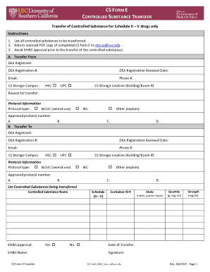 Fillable Online Controlled Substance Schedules - United States ...