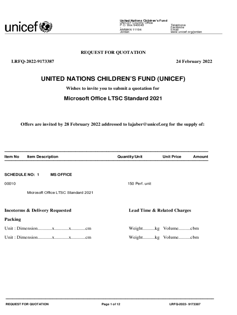 Fillable Online www.unicef.org jordan mediaAnnex 2 - Financial Proposal Template for Effective ...