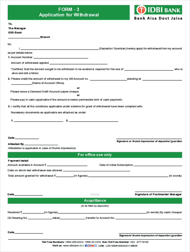 Fillable Online Form 3Application for Withdrawal.cdr Fax Email Print - pdfFiller