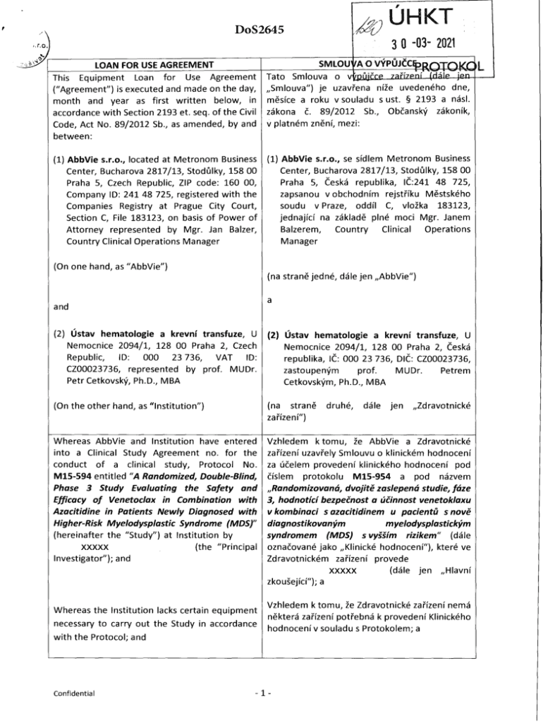 Fillable Online smlouvy gov www.lawinsider.comclauseloan-agreement ...